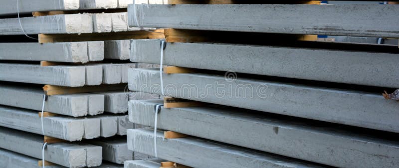 Reinforced concrete stakes stock photo. Image of precast - 171822772