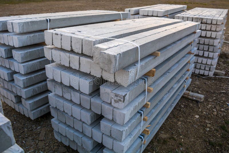 Reinforced concrete stakes stock photo. Image of column - 171822824