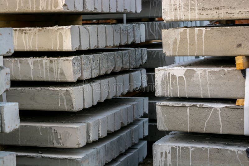 Reinforced concrete stakes stock image. Image of post - 388229745