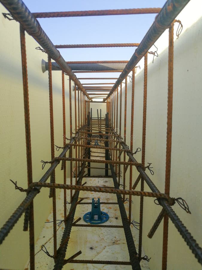 Reinforced Concrete Steel Rods Structure Stock Photo - Image of ...