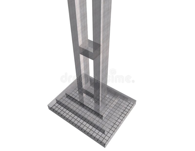 Reinforced Concrete Structure Stock Illustration - Illustration of ...
