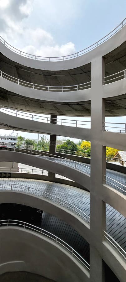 Reinforced Concrete Structure, Route Up To the Parking Lot Stock Photo ...