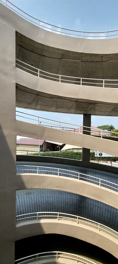 Reinforced Concrete Structure, Route Up To the Parking Lot Stock Photo ...