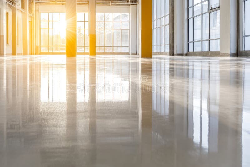 Reinforced Concrete Structure Under Construction with Polished Floors ...