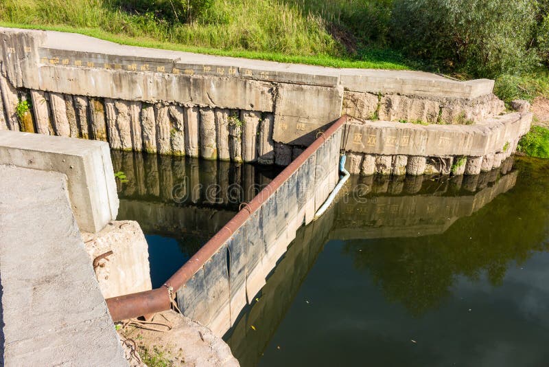 Reinforced Concrete Structure of the Water Intake on the River Stock ...