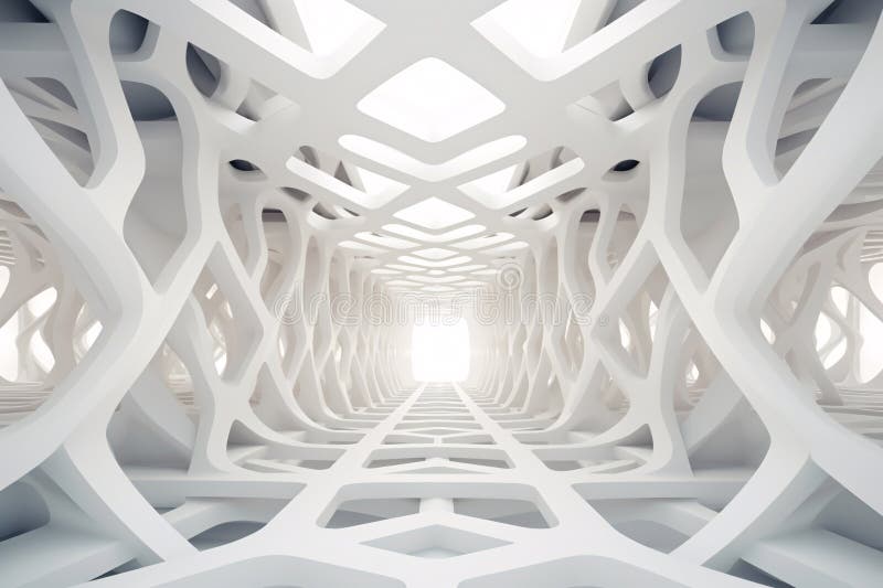 Reinforced Interior of Spider Web Architecture in Futuristic Interior ...