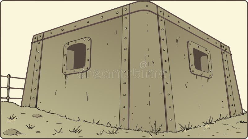 Reinforced Military Bunker, Fortification Structure, Defensive Building ...