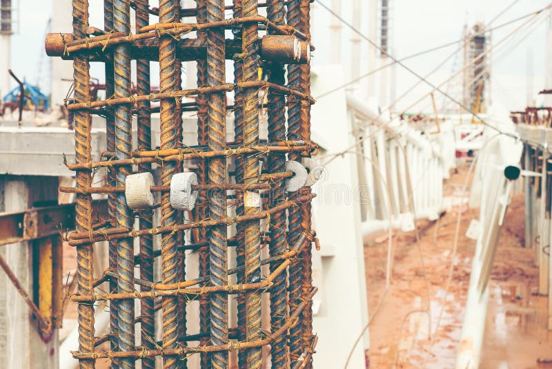 Reinforcement in Column of Multi Storey Building Stock Photo - Image of ...