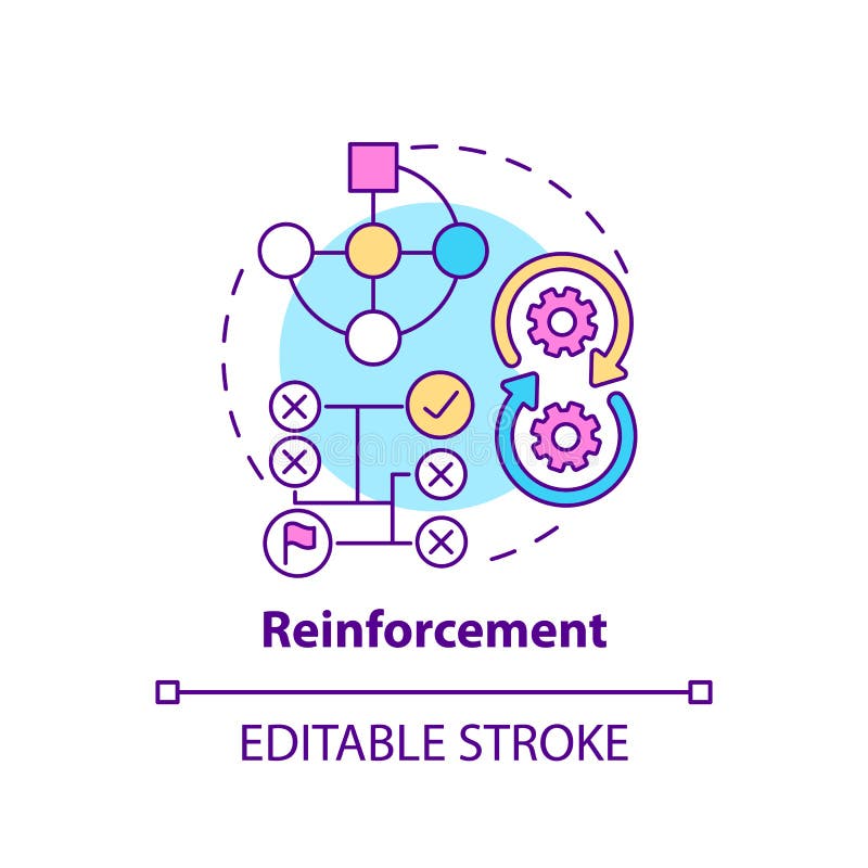 Reinforcement concept icon stock vector. Illustration of line - 246613488