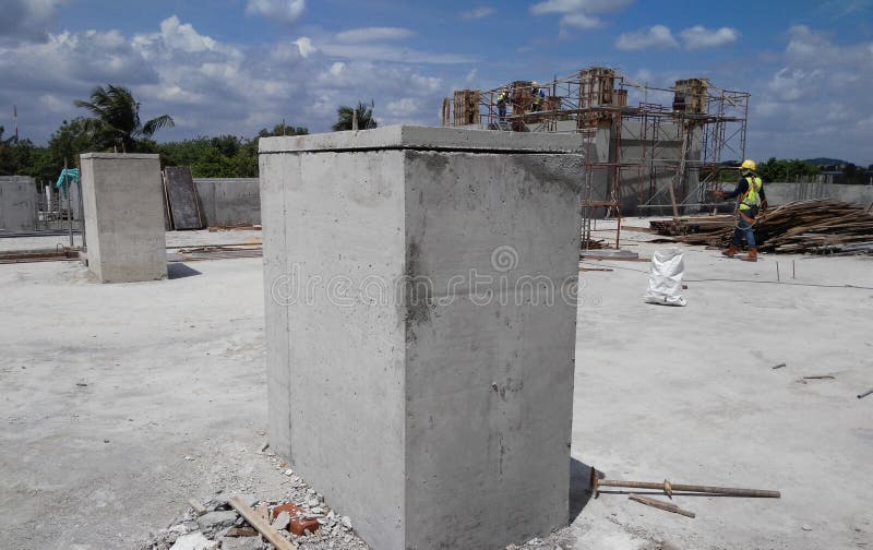 Reinforcement Concrete Column Under Construction at the Construction ... Reinforcement Concrete Column Under Construction at the Construction ...