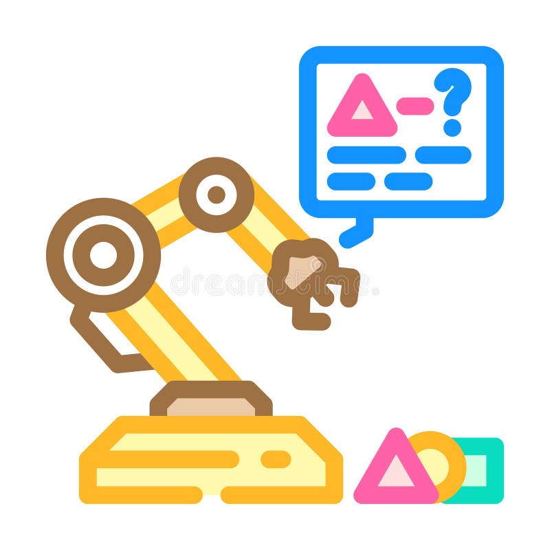 Reinforcement Machine Learning Color Icon Vector Illustration Stock ...