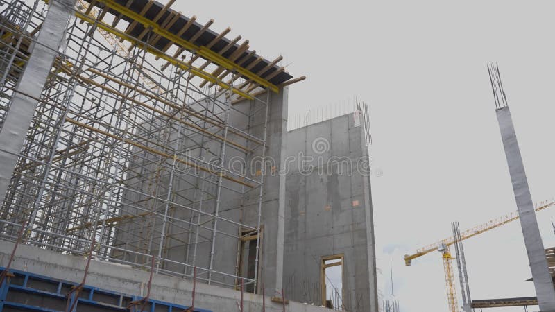 Reinforcement Mesh Marks Key Step in Wall Construction Stock Video ...