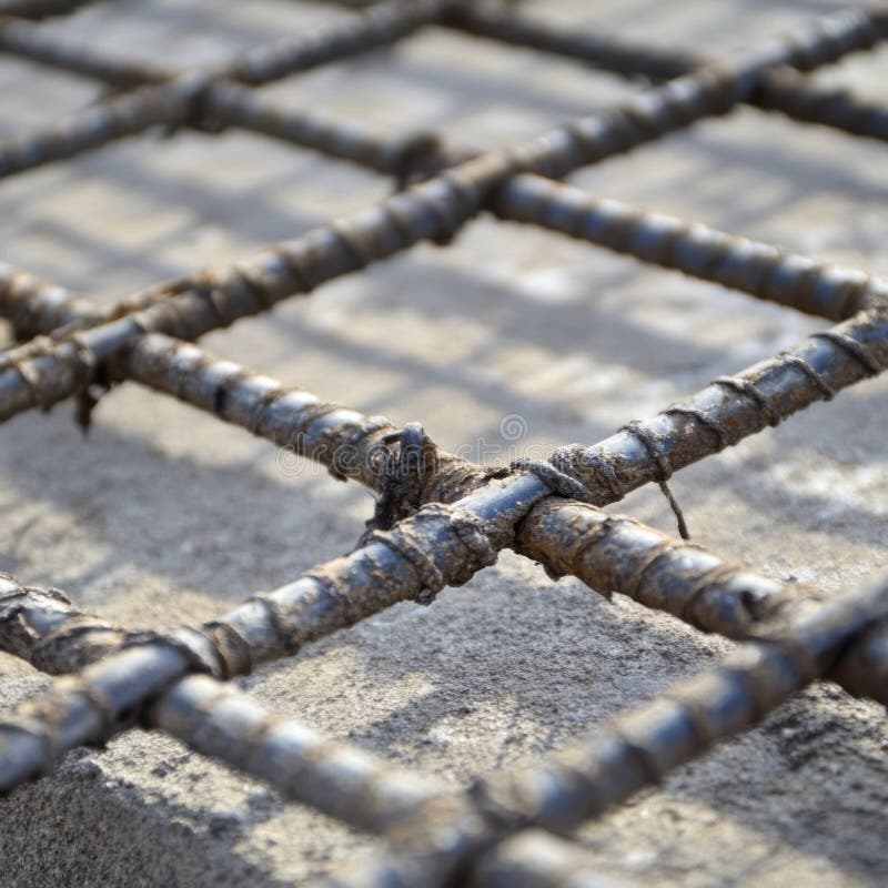 Reinforcement Mesh Setup for Construction Project at a Building Site in ...