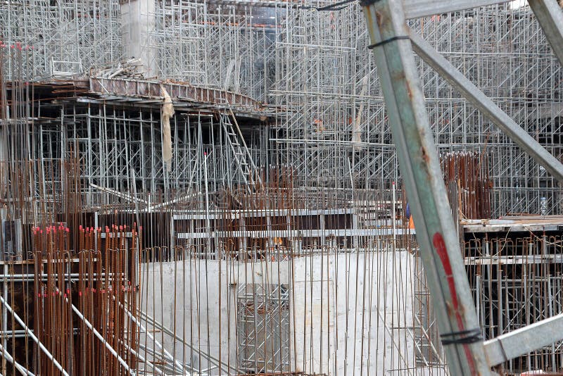 Reinforcement, New Building Construction, Horizontal Stock Image ...