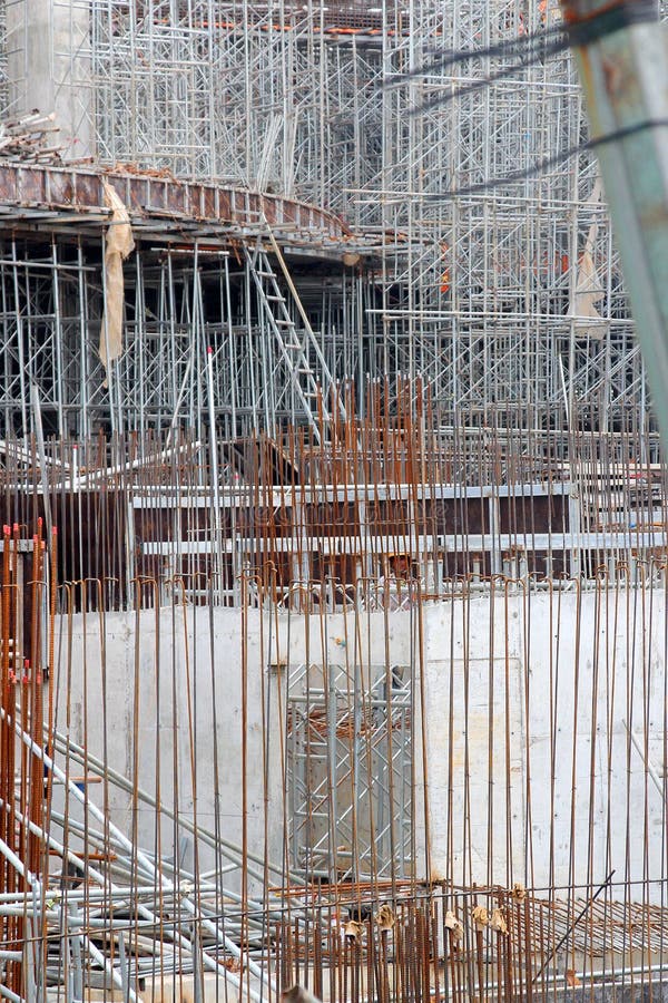 Reinforcement, New Building Construction, Vertical Stock Image - Image ...