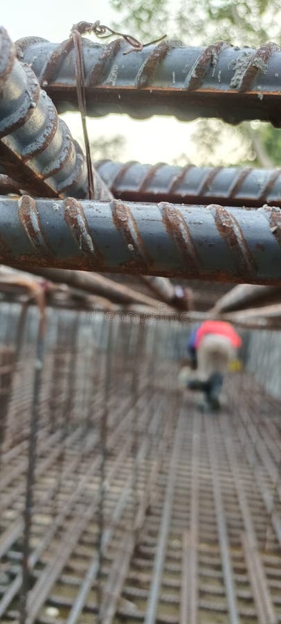 Reinforcement of Raft Foundation Stock Photo - Image of reinforcement ...