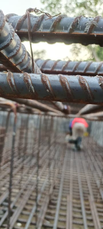 Reinforcement of Raft Foundation Stock Photo - Image of reinforcement ...