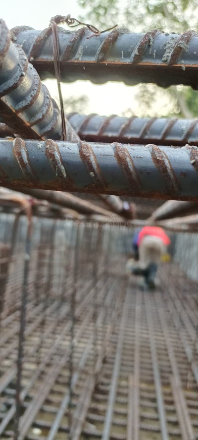 Reinforcement of Raft Foundation Stock Photo - Image of reinforcement ...