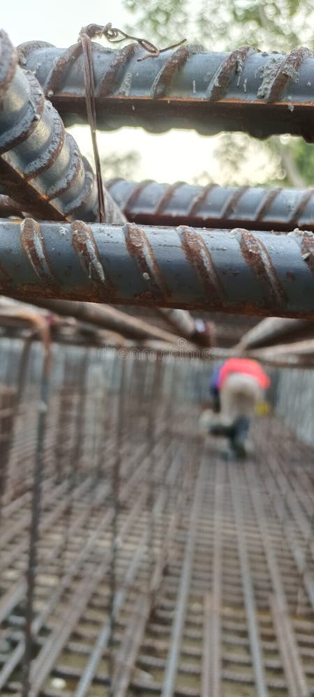 Reinforcement of Raft Foundation Stock Photo - Image of reinforcement ...