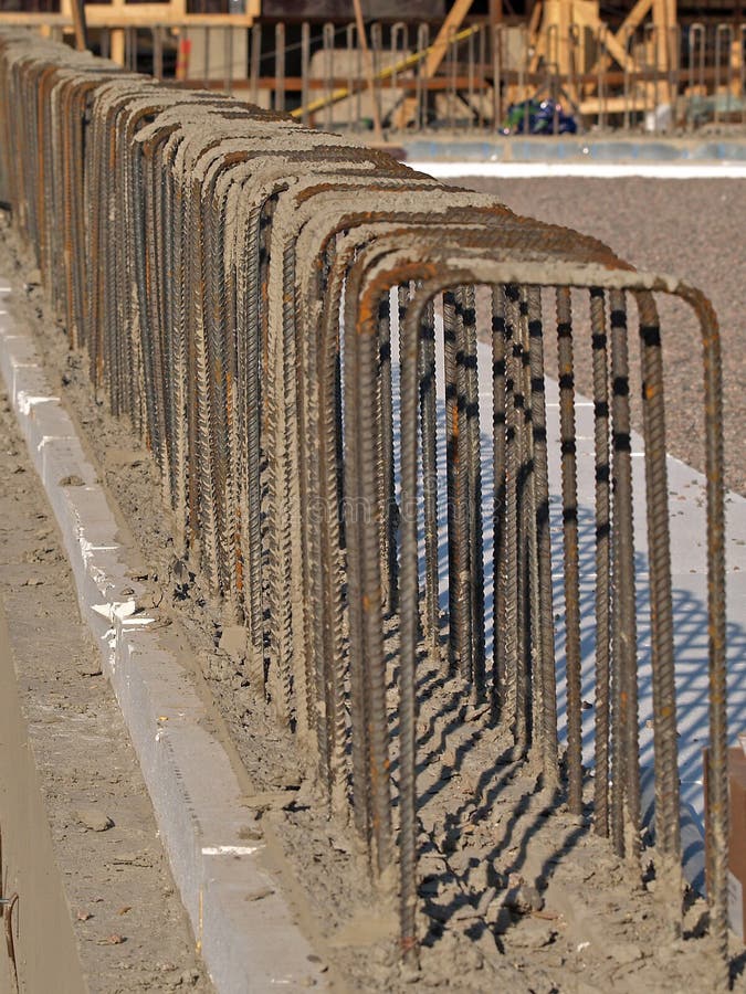 Reinforcement Rods for Concrete Pouring Stock Image - Image of armature ...