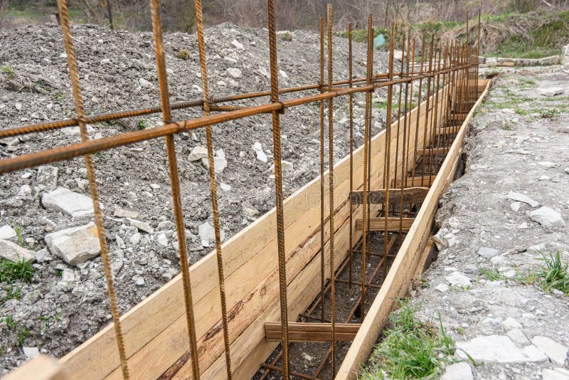 Reinforcement of the Strip Foundation with Metal Reinforcement Stock ...