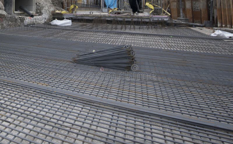 Reinforcement with Construction Steel and Structural Steel Stock Image ...