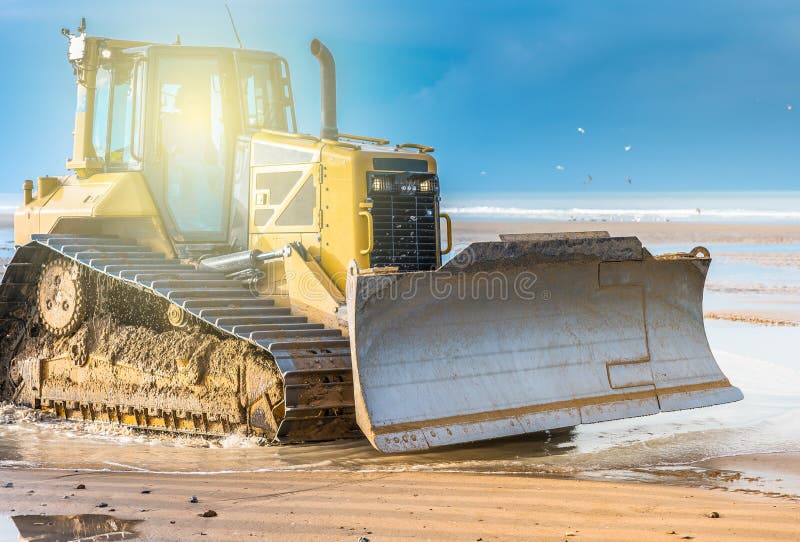 Bulldozer in Action on a Construction Site Stock Photo - Image of ...