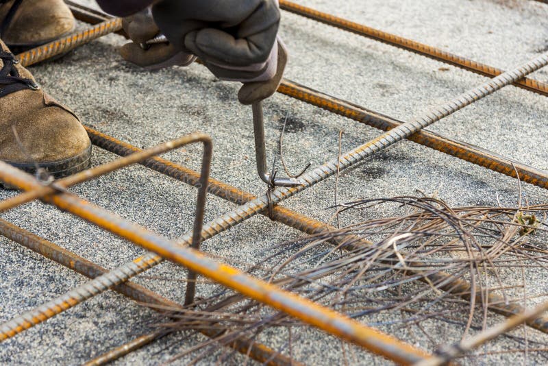 Reinforcement worker. stock image. Image of male, industrial - 41093865