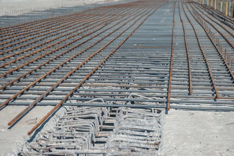 Reinforcing Frame for Bridge Stock Image - Image of material, activity ...