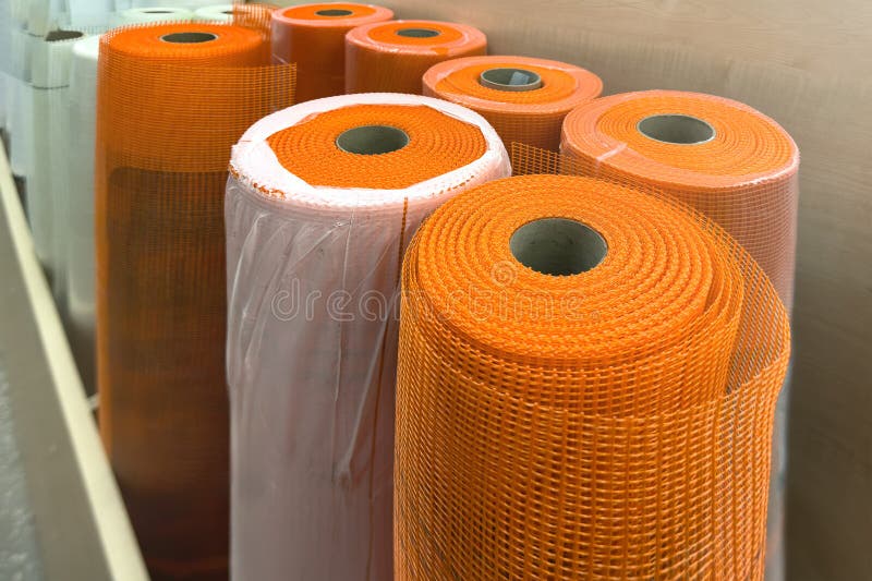Reinforcing Mesh for Plaster. Construction Mesh in Orange Color in ...