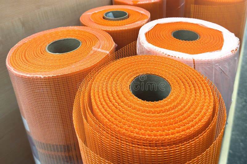 Reinforcing Mesh for Plaster. Construction Mesh in Orange Color in ...
