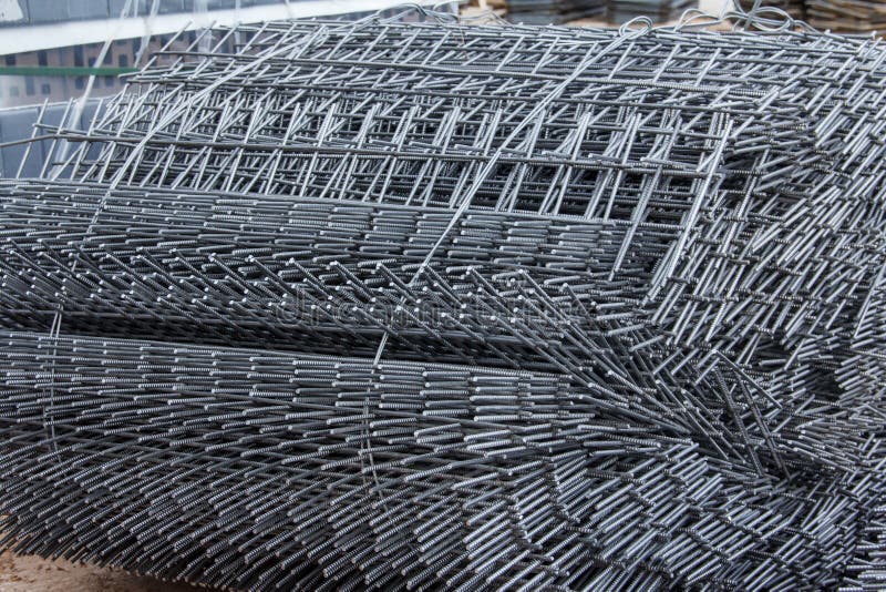 Reinforcing Steel Bars for Building New Concrete Structures Stock Image ...