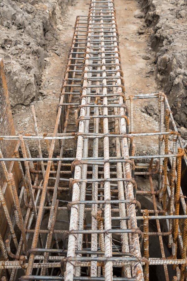 Reinforcing Steel Bars for Building. Stock Image - Image of bars ...