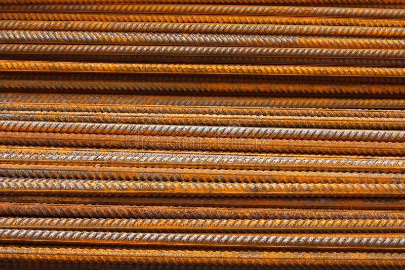 Reinforcing Steel Bars or Rebar Background Stock Photo - Image of ...
