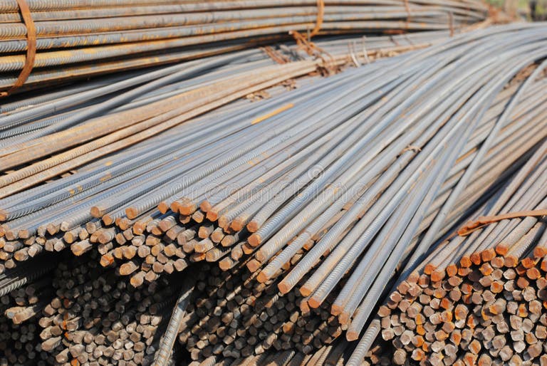 The Reinforcing Steel Bundle Stock Image - Image of pile, texture: 7538907