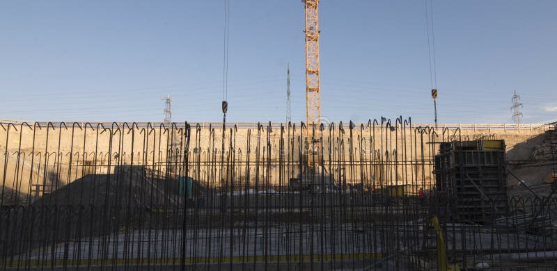 Reinforcing Steel or Construction Steel for Building Stock Photo ...