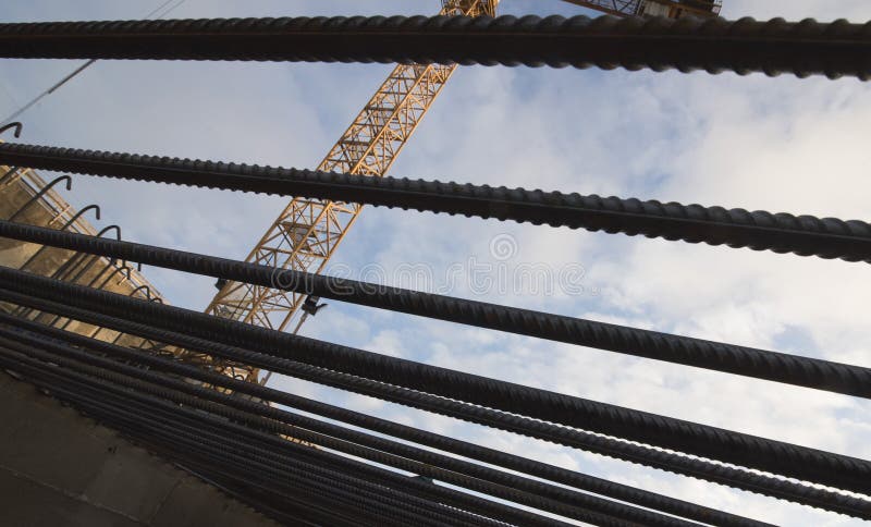 Reinforcing Steel or Construction Steel for Building Stock Photo ...