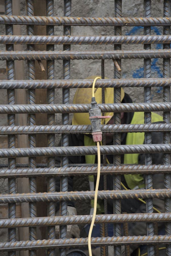 Reinforcing Steel or Construction Steel for Building Stock Image ...