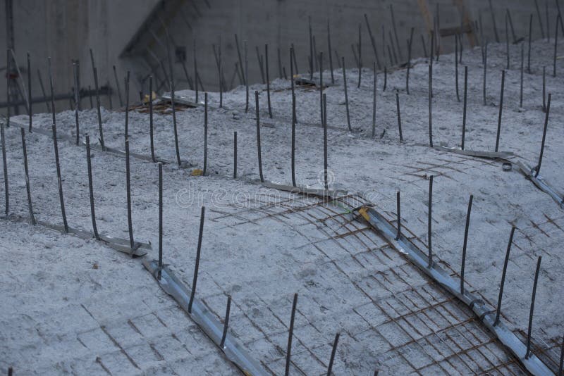 Reinforcing Steel or Construction Steel for Building Stock Image ...