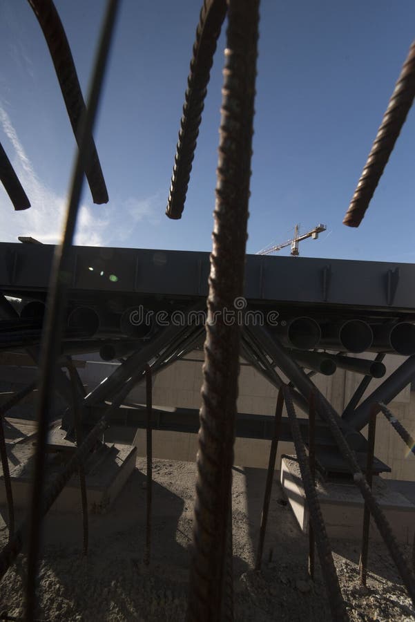 Reinforcing Steel or Construction Steel for Building Stock Image ...