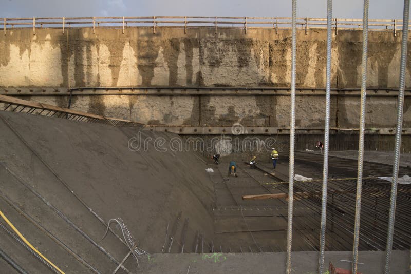 Reinforcing Steel or Construction Steel for Building Stock Image ...