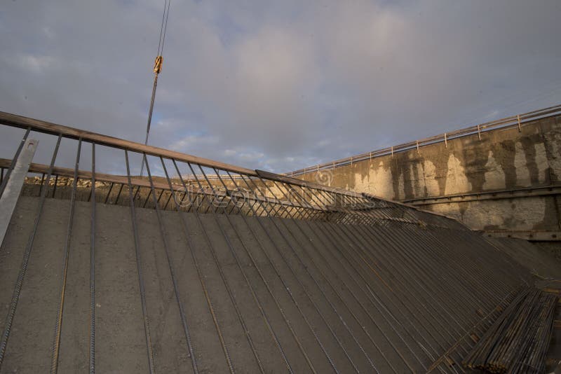 Reinforcing Steel or Construction Steel for Building Stock Image ...