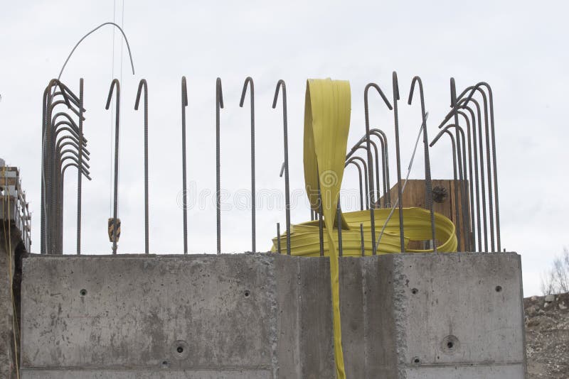 Reinforcing Steel or Construction Steel for Building Stock Image ...