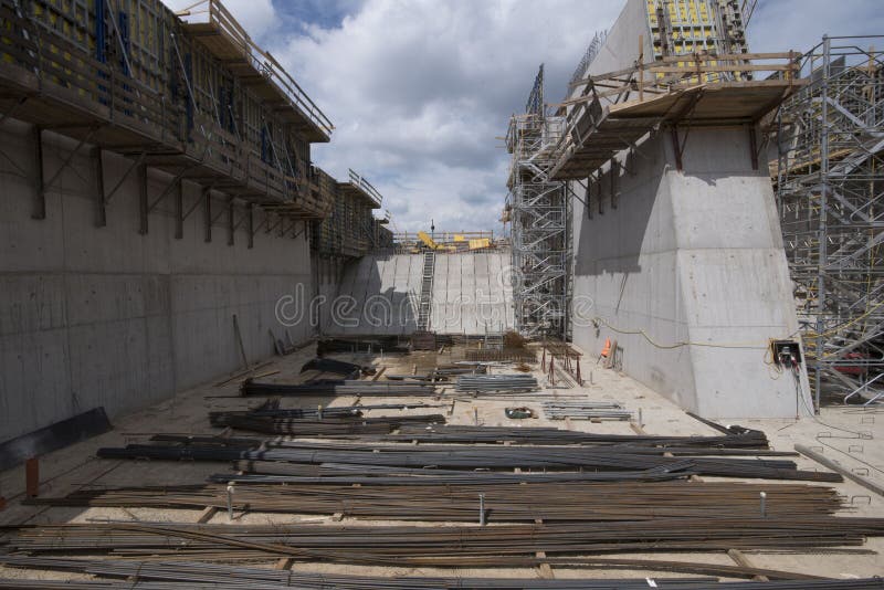 Reinforcing Steel or Construction Steel for Building Stock Image ...