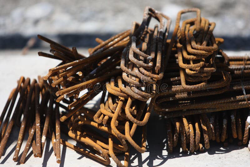 Reinforcing Steel on Construction Site Stock Photo - Image of ferro ...