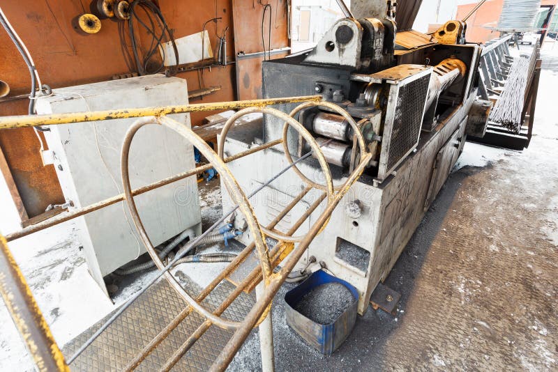 Steel Bar and Steel Cutting and Bender Machine Stock Image - Image of ...