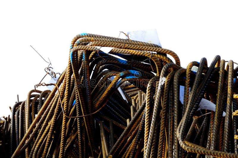 Reinforcing Steel Objects Isolated Industry Stock Photo - Image of ...