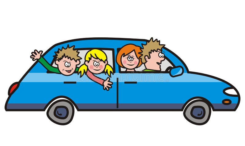 Auto, Bestuurder En Passagier Vector Illustratie - Illustration of ...