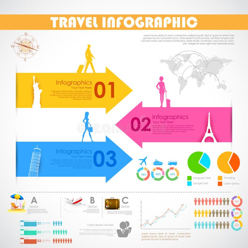 Infographic-sjabloon Voor Toerisme, Reizen En Vakantietransport Met ...