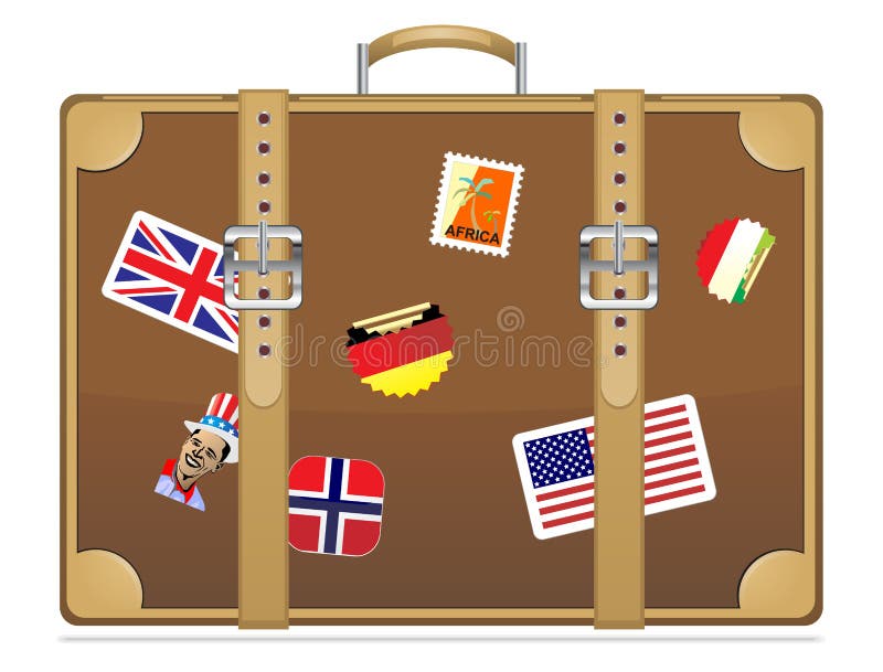 Reiskoffer vector illustratie. Illustration of amerika - 34521088